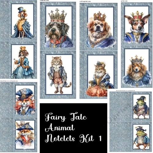 12 Fairy tale animal notelets kit 1 - CUP1218597_659 | Craftsuprint