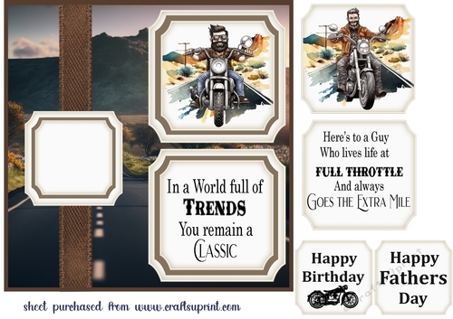 2 Panel motorbike card front 2 - CUP1218798_659 | Craftsuprint