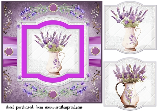 Lavender single panel card front 4 - CUP1219300_659 | Craftsuprint