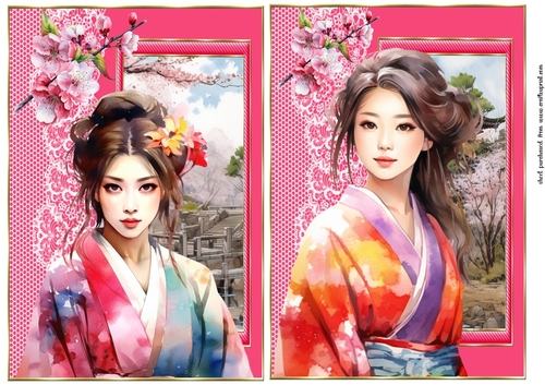 2 Japanese girl card fronts 4 - CUP1219480_659 | Craftsuprint