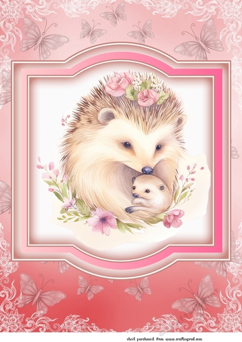Large hedgehog topper 6 - CUP1219524_659 | Craftsuprint