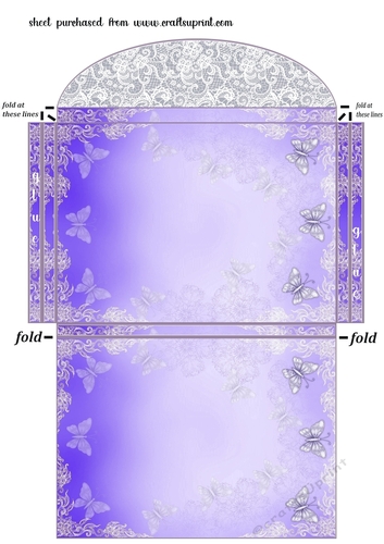 c6 (aprox) Blue butterfly envelope box - CUP1219725_659 | Craftsuprint