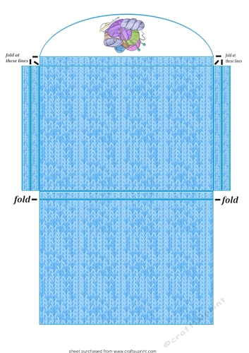Blue wool c6 aprox box envelope - CUP1220451_659 | Craftsuprint