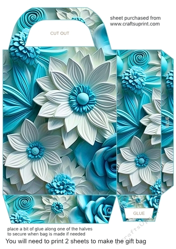 3d effect floral gift bag 4 - CUP1220631_659 | Craftsuprint