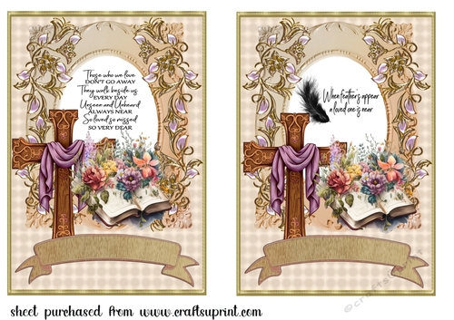 2 Sympathy verse card fronts/toppers(7x5 aprox) 1 - CUP1223859_659 ...