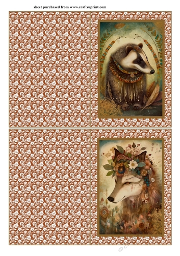 2 Boho forest animal notelets 1 - CUP1225075_659 | Craftsuprint
