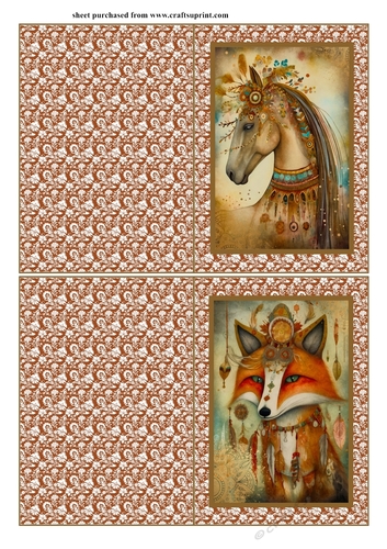 2 Boho forest animal notelets 2 - CUP1225076_659 | Craftsuprint