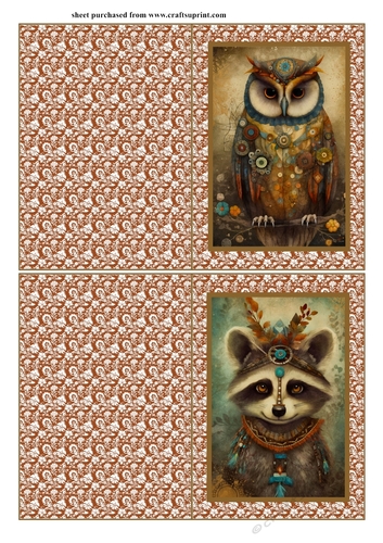 2 Boho forest animal notelets 3 - CUP1225077_659 | Craftsuprint