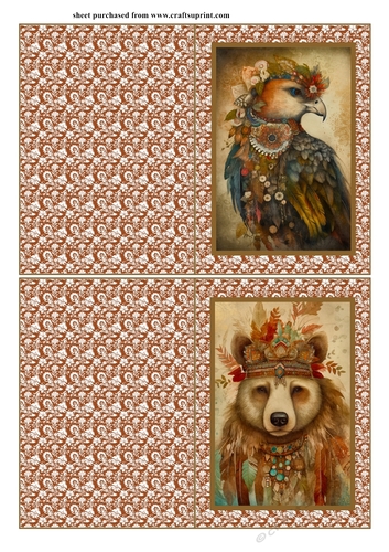 2 Boho forest animal notelets 4 - CUP1225078_659 | Craftsuprint