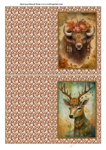 2 Boho forest animal notelets 5 - CUP1225079_659 | Craftsuprint