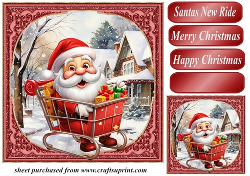 Santas new ride card front 7 - CUP1232246_659 | Craftsuprint