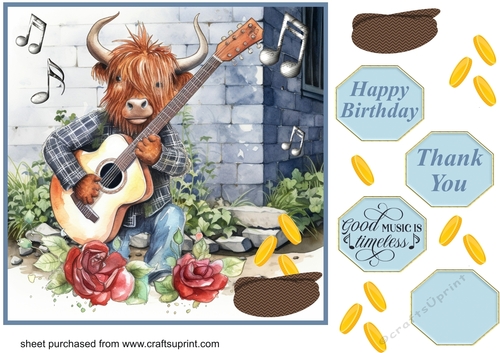 Highland Busker card front 11 - CUP1232625_659 | Craftsuprint