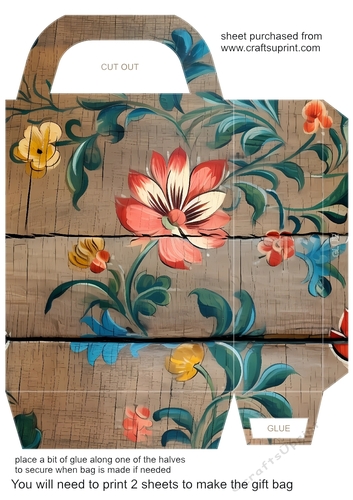 Wooden folk art gift bag 19 - CUP1234479_659 | Craftsuprint