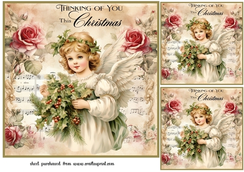 3 Christmas angel card fronts/toppers 1 - CUP1238237_659 | Craftsuprint