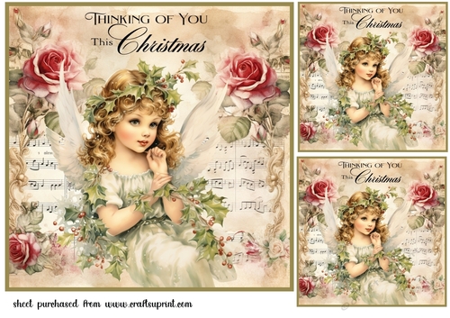 3 Christmas angel card fronts/toppers 8 - CUP1238245_659 | Craftsuprint