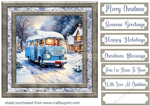 Winter van card front 7 - CUP1240518_659 | Craftsuprint