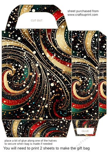 Christmas sparkle gift bag 1 - CUP1245358_659 | Craftsuprint