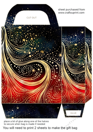 Christmas sparkle gift bag 11 - CUP1245370_659 | Craftsuprint