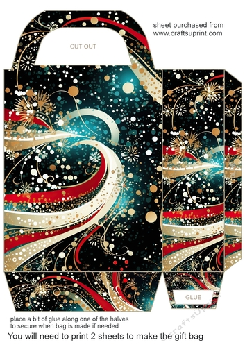Christmas sparkle gift bag 16 - CUP1245380_659 | Craftsuprint