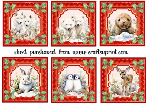 6 Winter animal toppers 1 - CUP1246140_659 | Craftsuprint