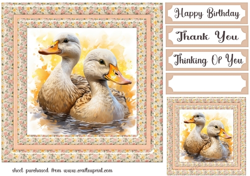 Ducks card front 6 - CUP1248984_659 | Craftsuprint