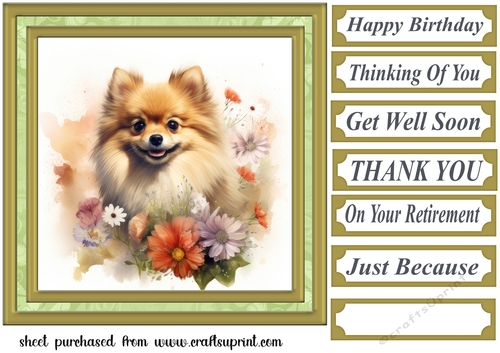 Mini Pom card front 9 - CUP1250064_659 | Craftsuprint