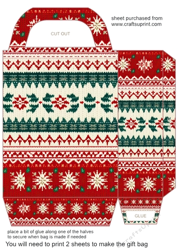 Christmas jumper gift bag 8 - CUP1255046_659 | Craftsuprint