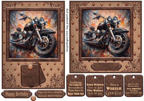 5x7 and 6x6 Motorbike card fronts 11 - CUP1255354_659 | Craftsuprint