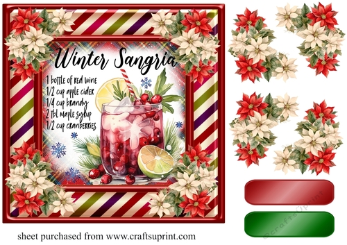 Christmas Cheers card front 3 - CUP1256332_659 | Craftsuprint