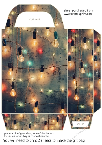 Christmas lights gift bag 2 - CUP1257122_659 | Craftsuprint
