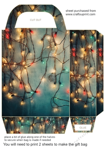 Christmas lights gift bag 6 - CUP1257126_659 | Craftsuprint