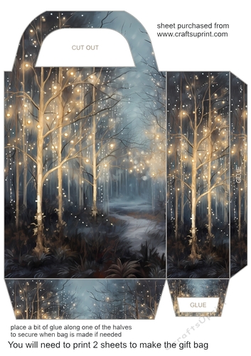 Christmas forest gift bag 2 - CUP1257528_659 | Craftsuprint