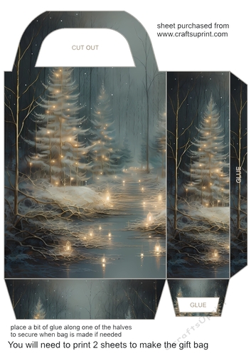 Christmas forest gift bag 7 - CUP1257539_659 | Craftsuprint