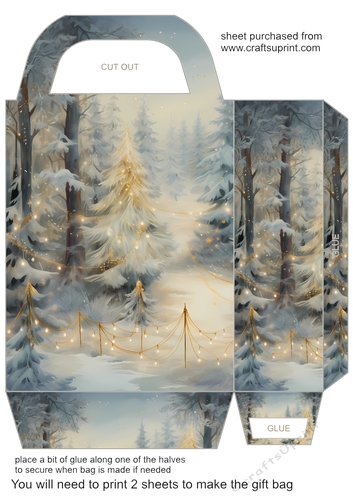 Christmas forest gift bag 9 - CUP1257543_659 | Craftsuprint