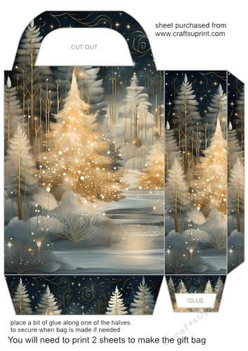 Christmas forest gift bag 10 - CUP1257545_659 | Craftsuprint