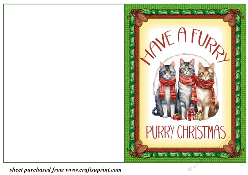 Have a furry cut and fold card - CUP1257629_659 | Craftsuprint