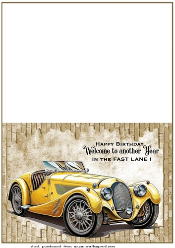 Classic car cut and fold card 7 - CUP1259641_659 | Craftsuprint