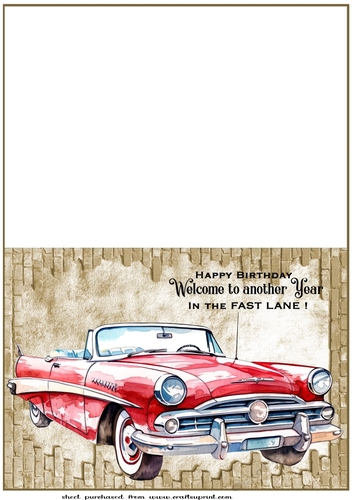 Classic car cut and fold card 10 - CUP1259644_659 | Craftsuprint