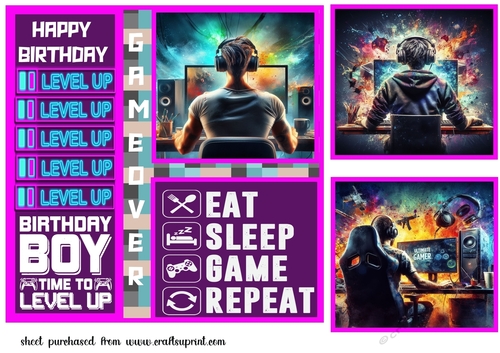 Boy Gamer card front 1 - CUP1261363_659 | Craftsuprint