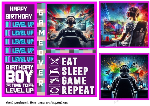 Boy Gamer card front 3 - CUP1261365_659 | Craftsuprint