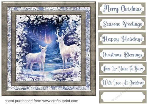 White Christmas forest animals card front 16 - CUP1264308_659 ...