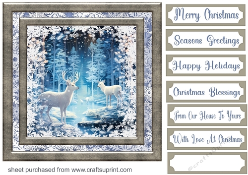 White Christmas forest animals card front 22 - CUP1264772_659 ...