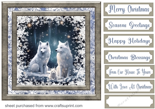 White Christmas forest animals card front 23 - CUP1264773_659 ...