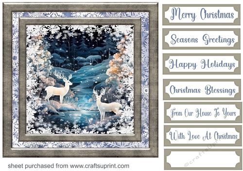 White Christmas forest animals card front 24 - CUP1264774_659 ...