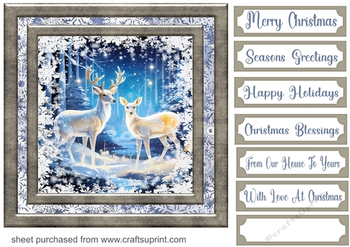 White Christmas forest animals card front 32 - CUP1264782_659 ...
