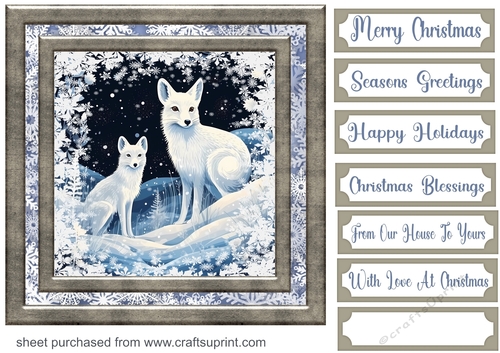 White Christmas forest animals card front 33 - CUP1264783_659 ...