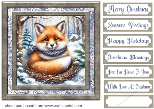 Winter forest card front 3 - CUP1268703_659 | Craftsuprint