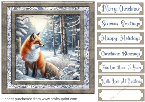 Winter forest card front 15 - CUP1268908_659 | Craftsuprint