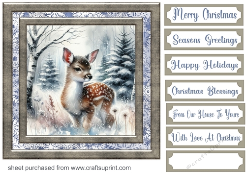Winter forest card front 18 - CUP1268911_659 | Craftsuprint