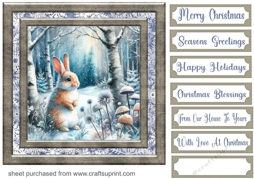 Winter forest card front 21 - CUP1268914_659 | Craftsuprint